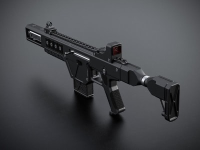 A quality 3d fps animation, 3d gun modeling with game character ...