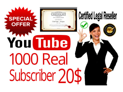 Real 1000+ YouTube Subscribers in your Channel Special Offer 30$ | Upwork