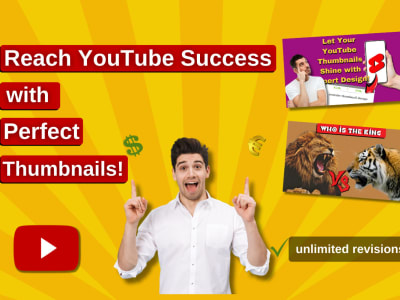 Closer to success on YouTube with this thumbnail design. | Upwork