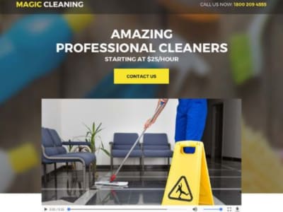 A responsive and modern cleaning WordPress website, cleaning landing ...