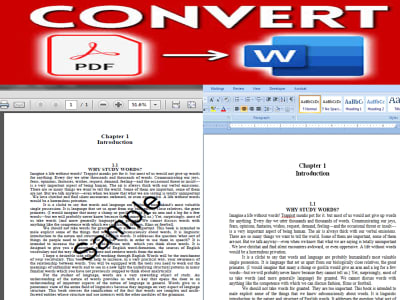 PDF file converted to editable word file | Upwork