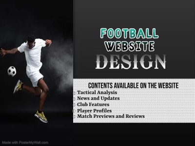 A professional football web design | Upwork