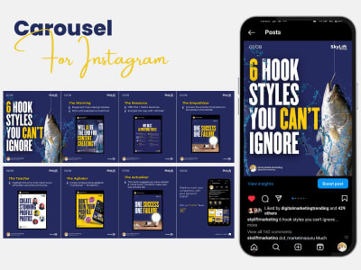 Creative Instagram and Linkedin carousel post | Upwork
