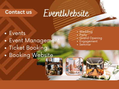 An event website, event management website and ticket booking website ...