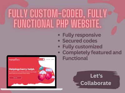 A fully custom-coded, fully functional PHP website. | Upwork