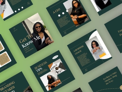 Aesthetic social media post designs with content. | Upwork