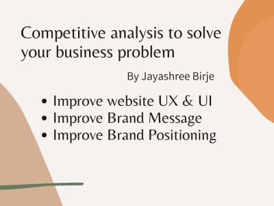 A competitive analysis to solve your business problem | Upwork