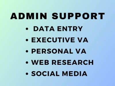 Admin support, data entry, web research, social media | Upwork