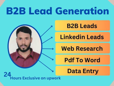 B2b lead generation web research and data entry | Upwork