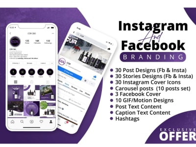 A well-designed and engaging Facebook and instagram branding designs ...