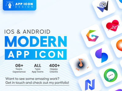 Modern app icon logo with source file | Upwork