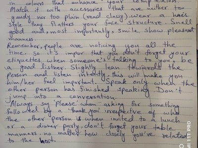 Hand writing job, contact me if you want any script in hand writing ...