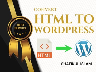 Convert static html website template to WordPress dynamic responsive theme | Upwork