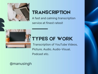 Best and fast transcription of your videos!! | Upwork