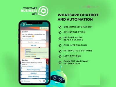 A WhatsApp chatbot with automated replies & integration with database ...