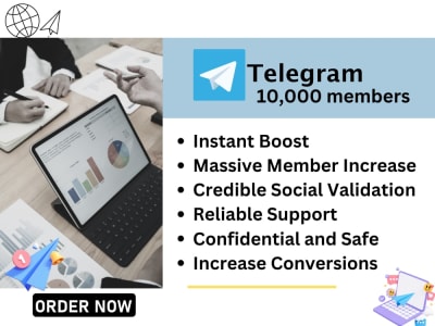 Non-Drop 10,000 Telegram members for your channel or group | Upwork