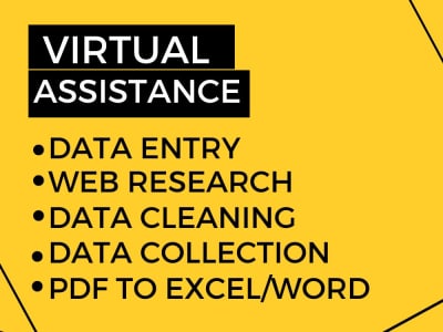 Virtual assistance, Data entry and Web research | Upwork