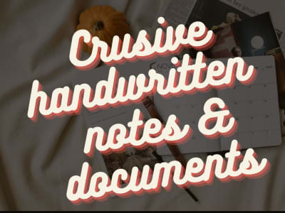 Clean and cursive handwritten notes and documents | Upwork
