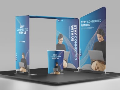 Trade show booth exhibition, backdrop or retractable banner | Upwork