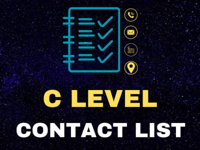 A list of C-Level contact in the b2b market & data entry for you | Upwork