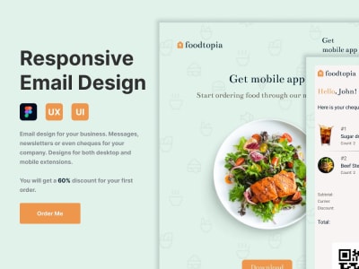 A pretty email design for your business | Upwork