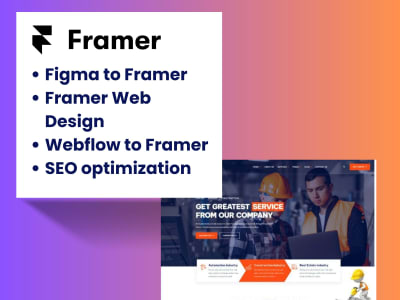 An awesome-looking framer website design | Upwork