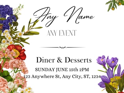 A beautiful flower invitation card. | Upwork