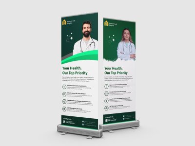 A Professional & creative roll up banner design within 24 hours | Upwork
