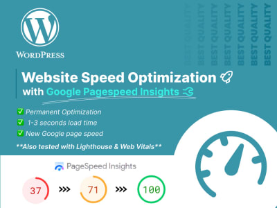 Wordpress website speed optimization for google pagespeed insight | Upwork