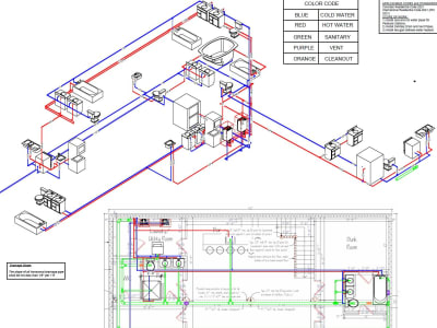 Plumbing Design, Riser diagram and Isometrics. Designed to meet code ...