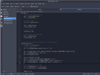 An image processing / computer vision application using OpenCV ...