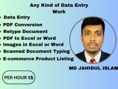 Data entry, PDF conversion, Re-typing Document. | Upwork