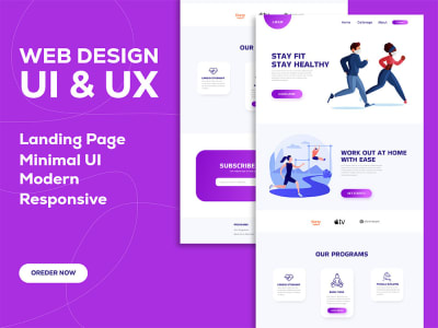 A Responsive Web Landing Page UI UX Design Figma PSD XD | Upwork