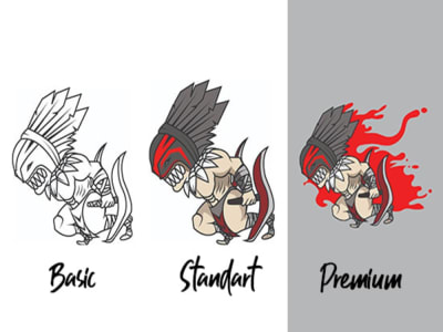 A design illustration character for card game, game art or cover book ...