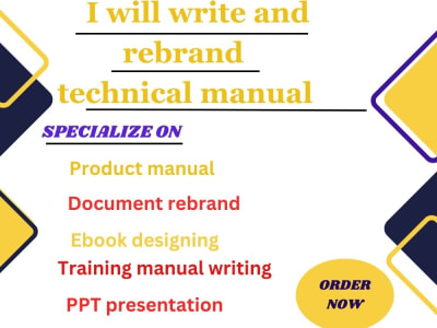Technical writing for engineering, manual, software, and mechanical ...