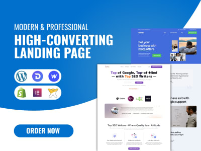 High-converting Modern Website Landing Page, WordPress Landing Page Expert | Upwork
