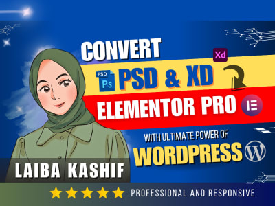 PSD, XD design to Elementor with WordPress | Upwork