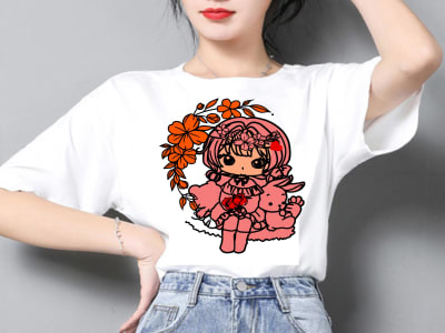 Cute girls t-shirt design | Upwork