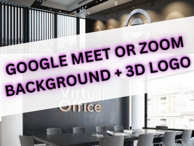 Stunning google meet and Zoom virtual background plus your logo | Upwork