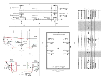 Detailed Rebar Drawings with Bar Bending Schedule (BBS) and Take-offs ...