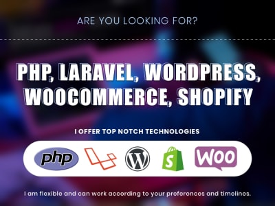 Top notch php, laravel, shopify, woocommerce developer | Upwork