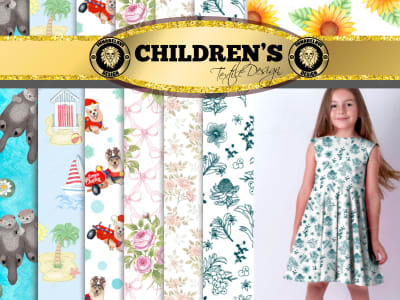 A beautiful children's textile design. | Upwork