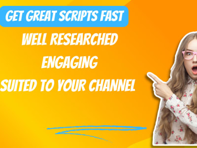 Engaging and professionally crafted YouTube scripts for your channel. | Upwork