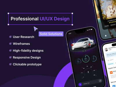 A sleek and modern custom UI/UX website design for your application ...