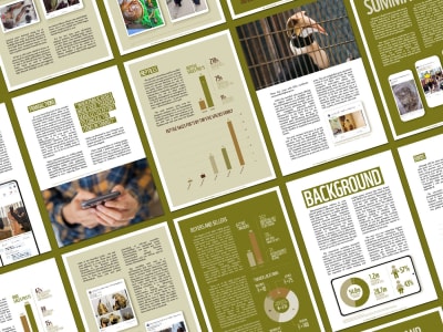 An engaging and unique custom report layout design with infographics ...