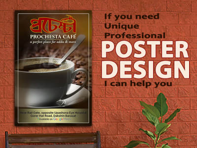 Professional unique minimalist poster for your brand with badge ...