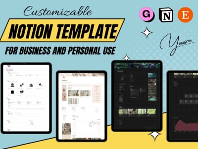 A professional, custom notion template. | Upwork