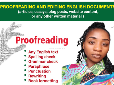 A professional copy editing and proofreader of your English words | Upwork