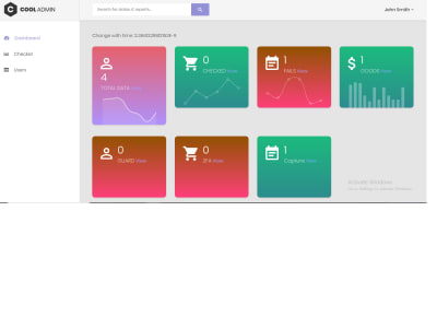 Admin Dashboard with login register in CodeIgniter | Upwork