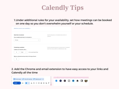An optimized Calendly setup, integrated and ready for you to book ...